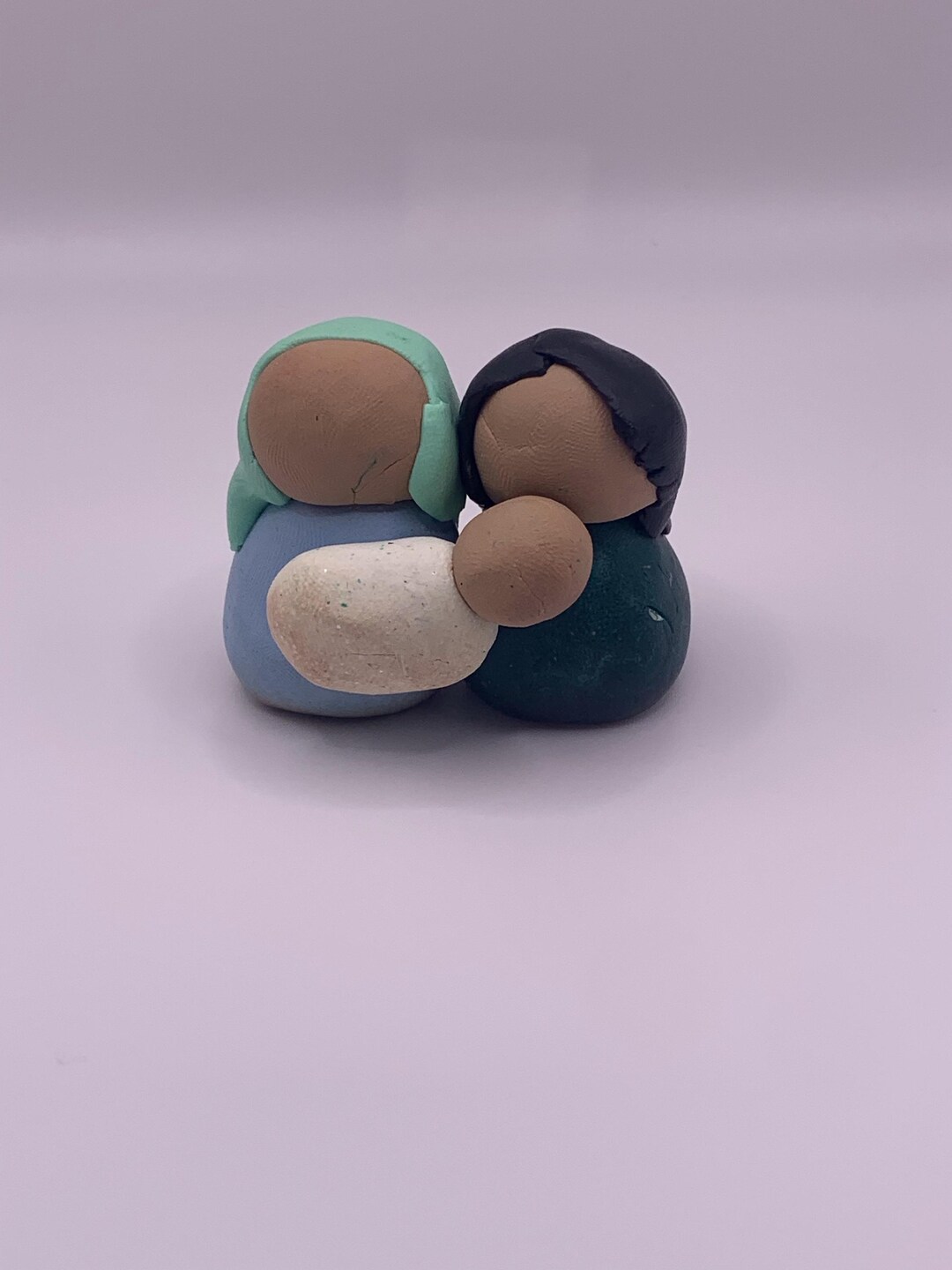Original Handmade Polymer Clay Nativity Sets Includes Joseph, Mary, and ...