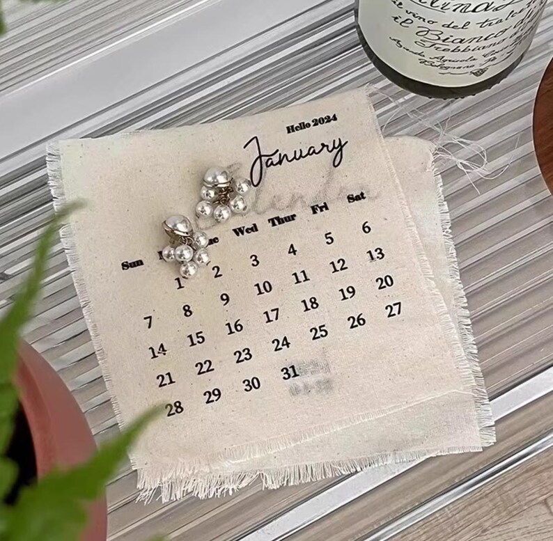 2025 Wall Calendar Linen Calendar Rustic Countryside Cottage Core ...