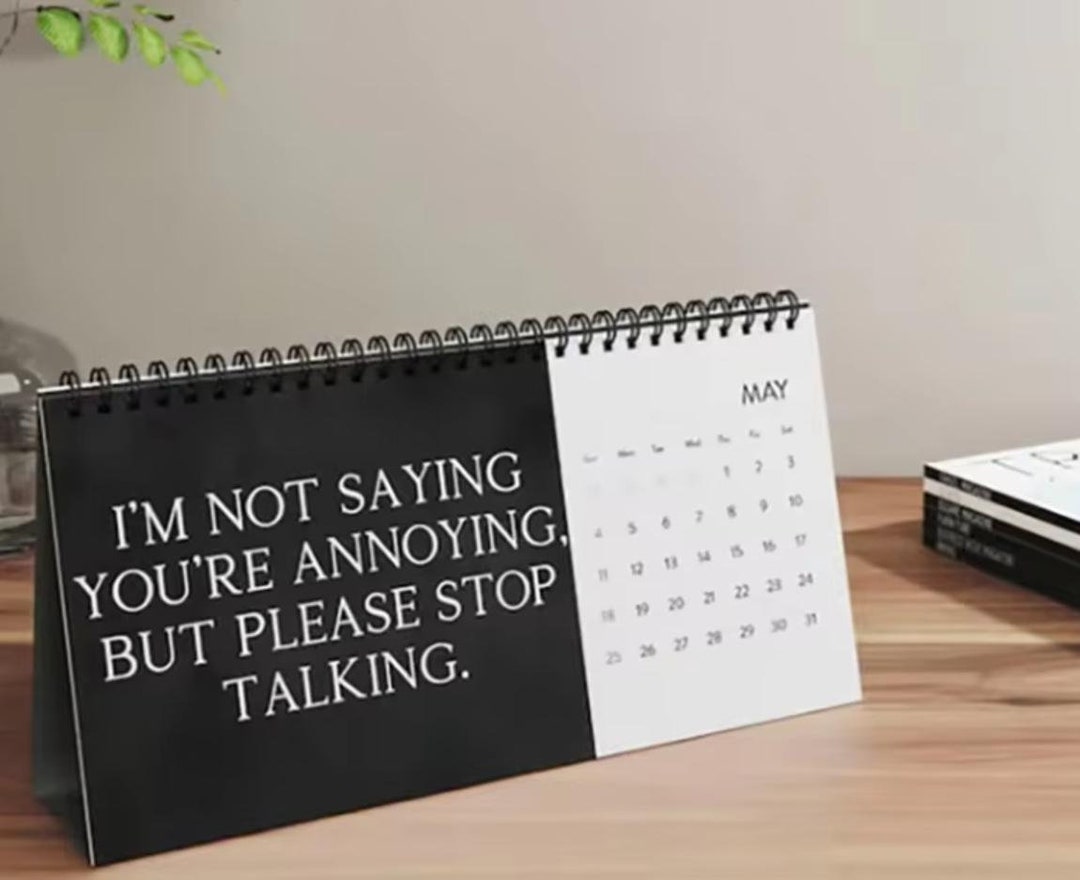 2025 Desk Calendar Mildly Inappropriate Funny Quotes Gift for Colleague ...