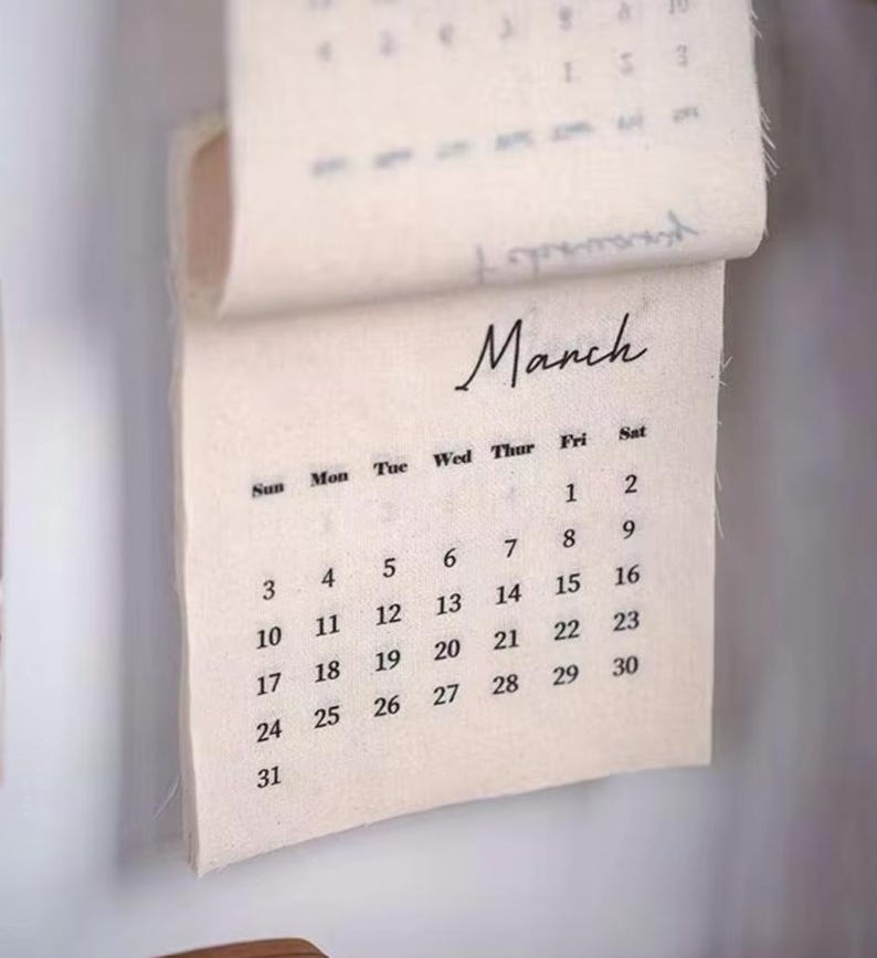 2025 Wall Calendar Linen Calendar Rustic Countryside Cottage Core ...