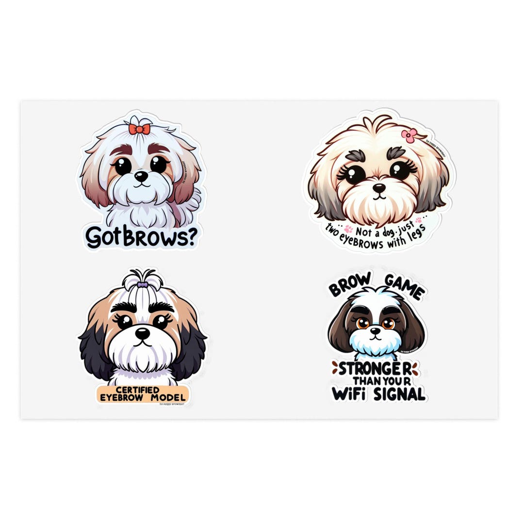 Havanese Dog Sticker Sheets, Pack for Dog Lovers, Cute Funny Design ...