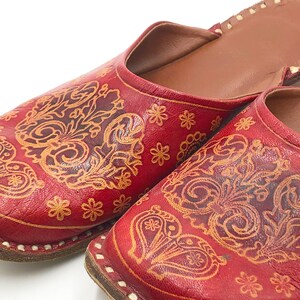 Vintage Red Tooled Leather Jutti Shoes - Etsy