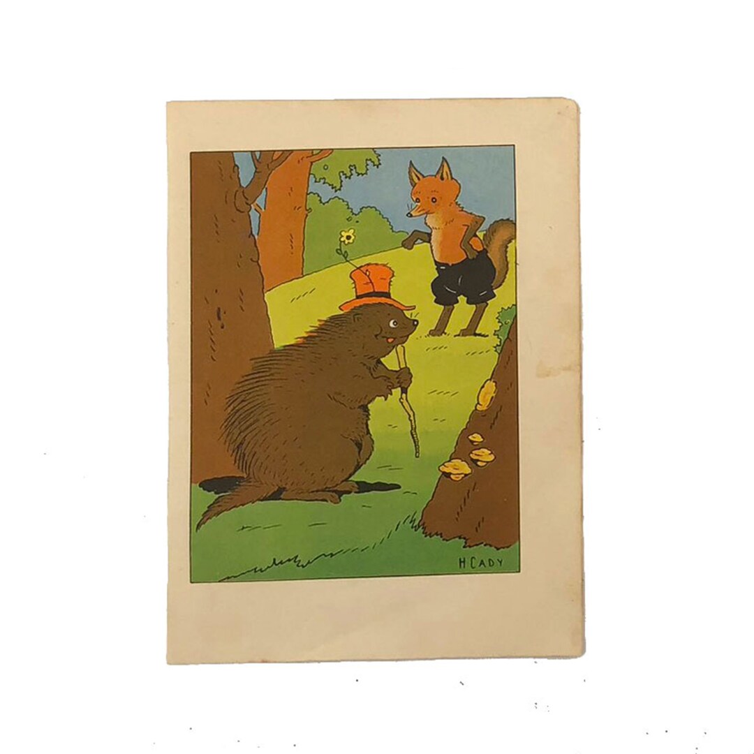 Vintage 1940's Harrison Cady Little Red Fox Illustration Prints - Set ...