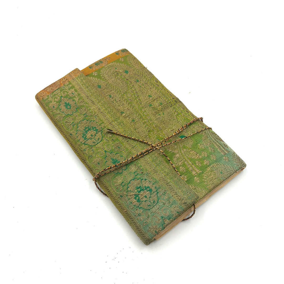 Vintage Indian Silk and Metal Thread Handmade Book - Etsy