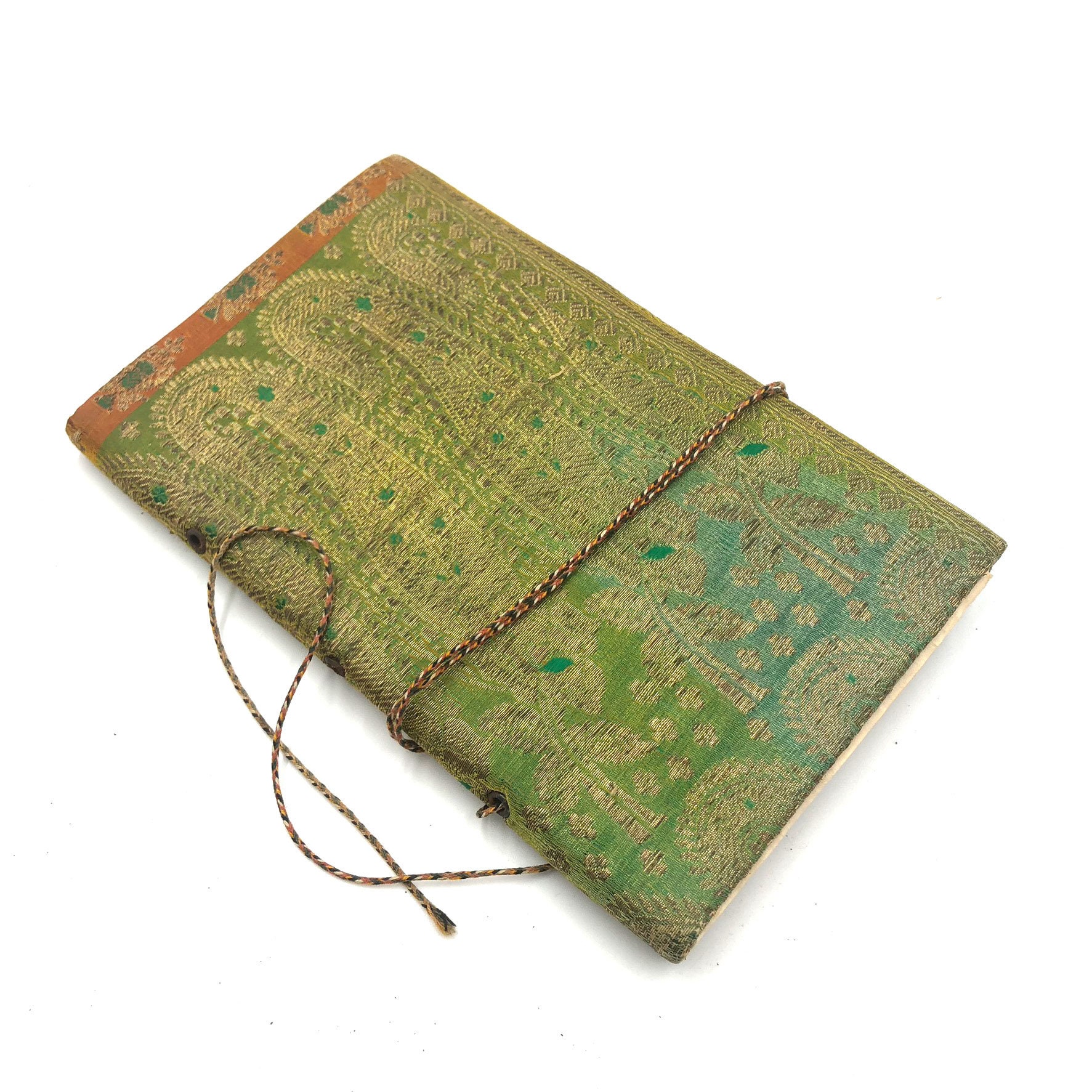 Vintage Indian Silk and Metal Thread Handmade Book - Etsy