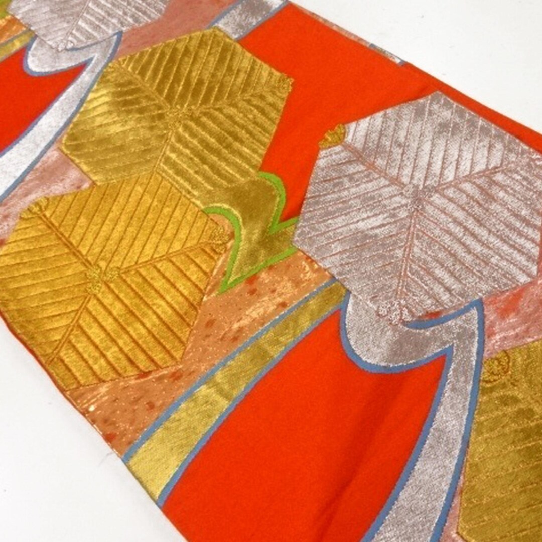 Vintage Japanese Metallic & Silk Obi Fabric - Etsy