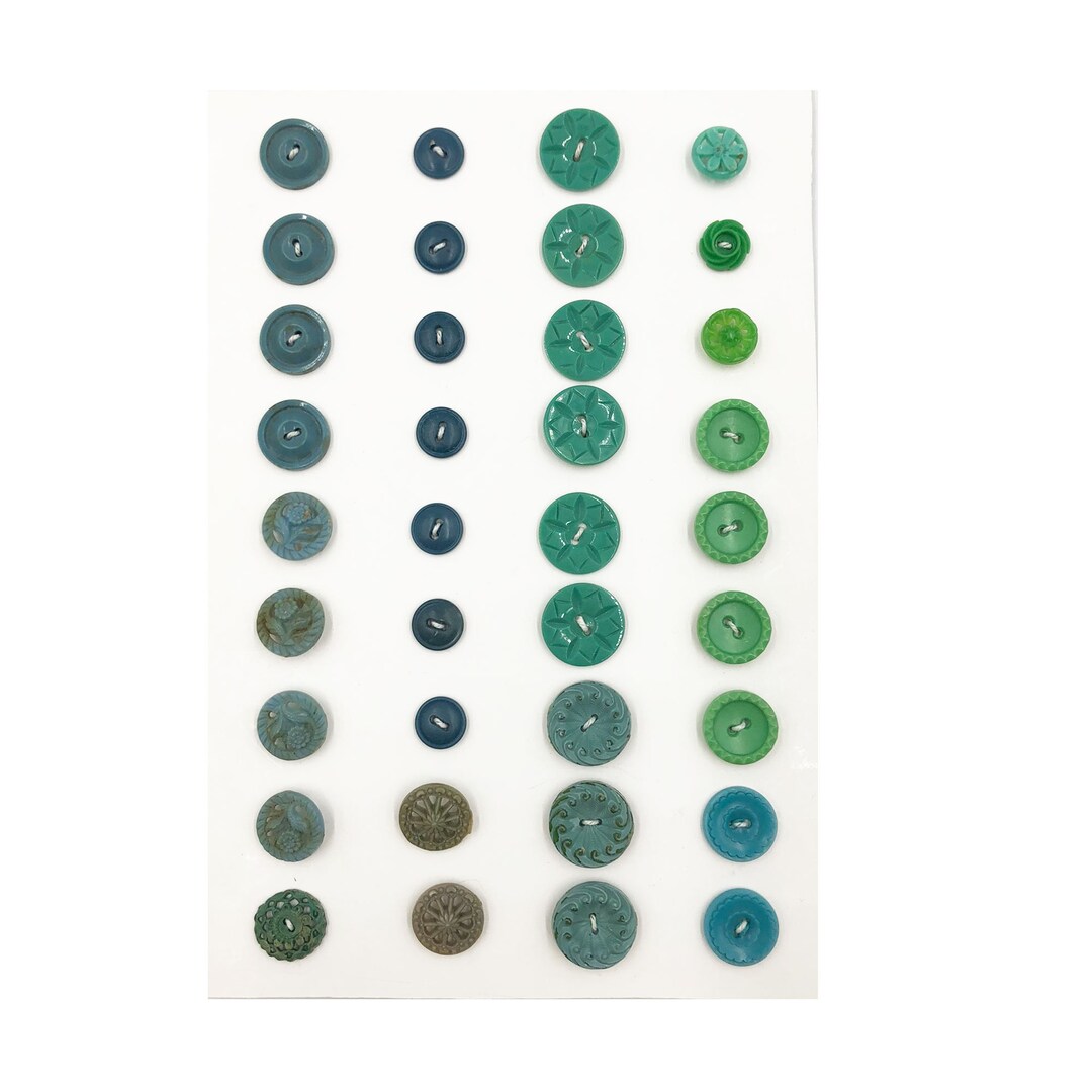 Vintage Greens Button Collector's Card - Lot of 36 - Etsy