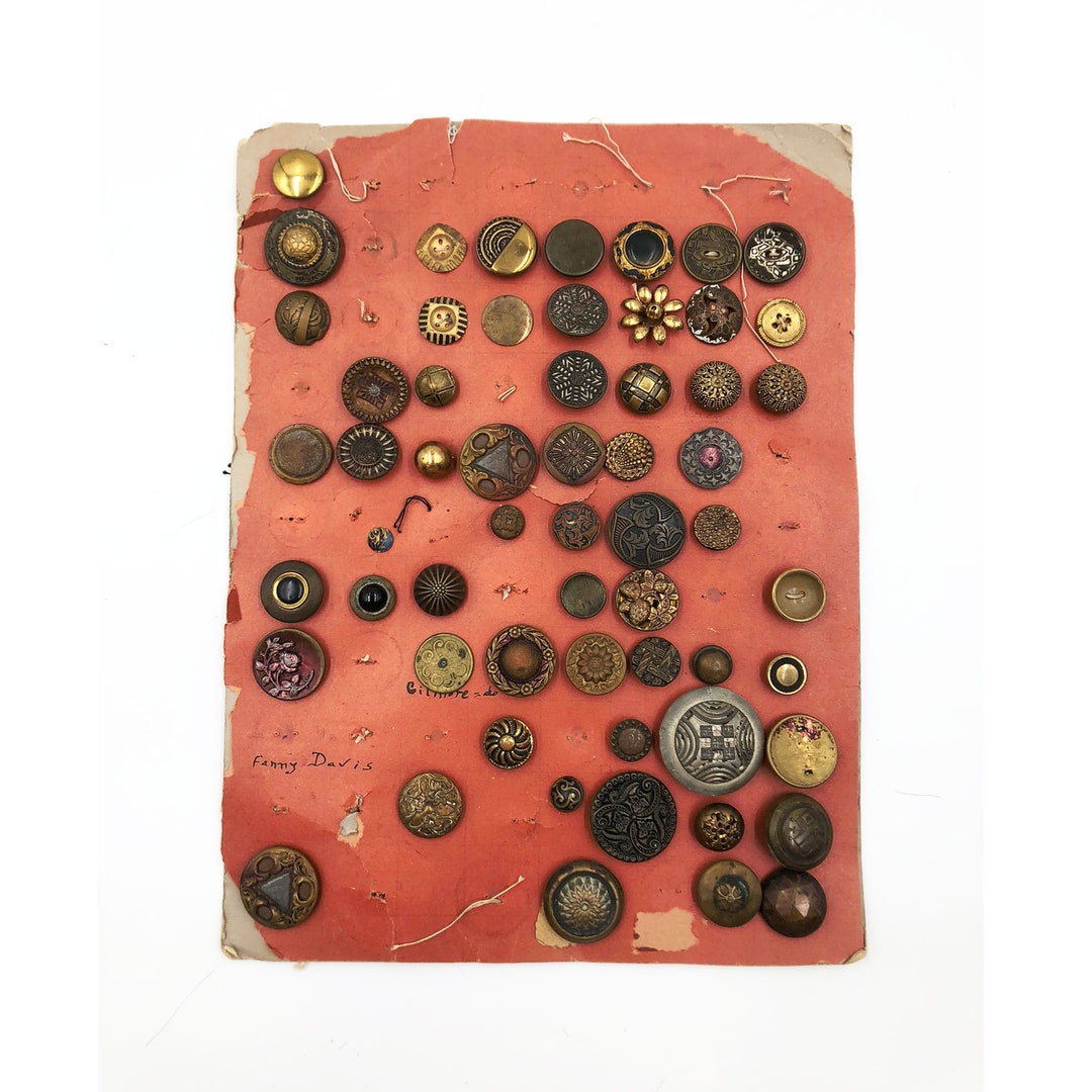 Vintage Metal Button Store Display Card - Lot of 59 - Etsy