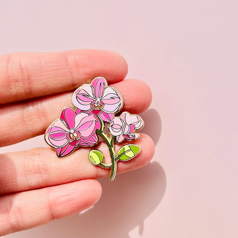 Orchid Lapel Pin - Etsy