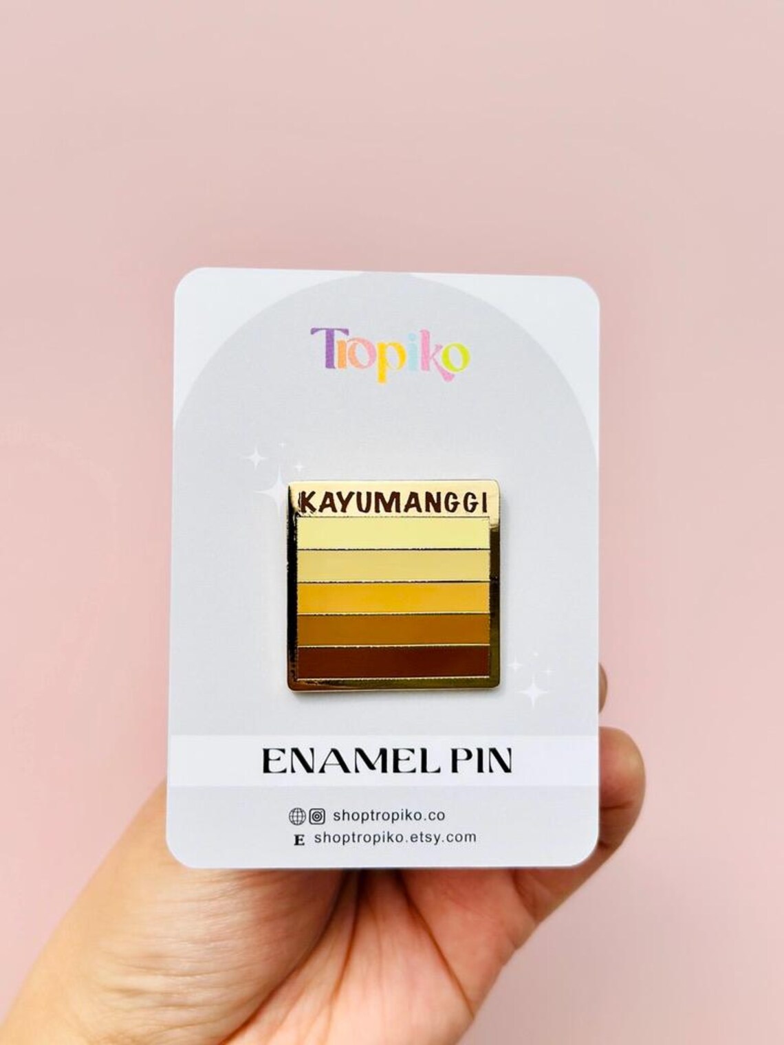 Kayumanggi Filipino Enamel Pin | Gold Cloisonné Badge - Etsy
