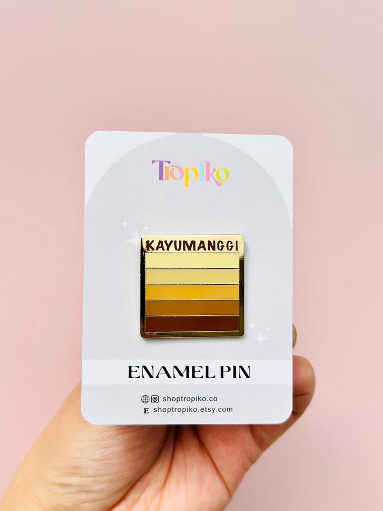Kayumanggi Filipino Enamel Pin | Gold Cloisonné Badge - Etsy