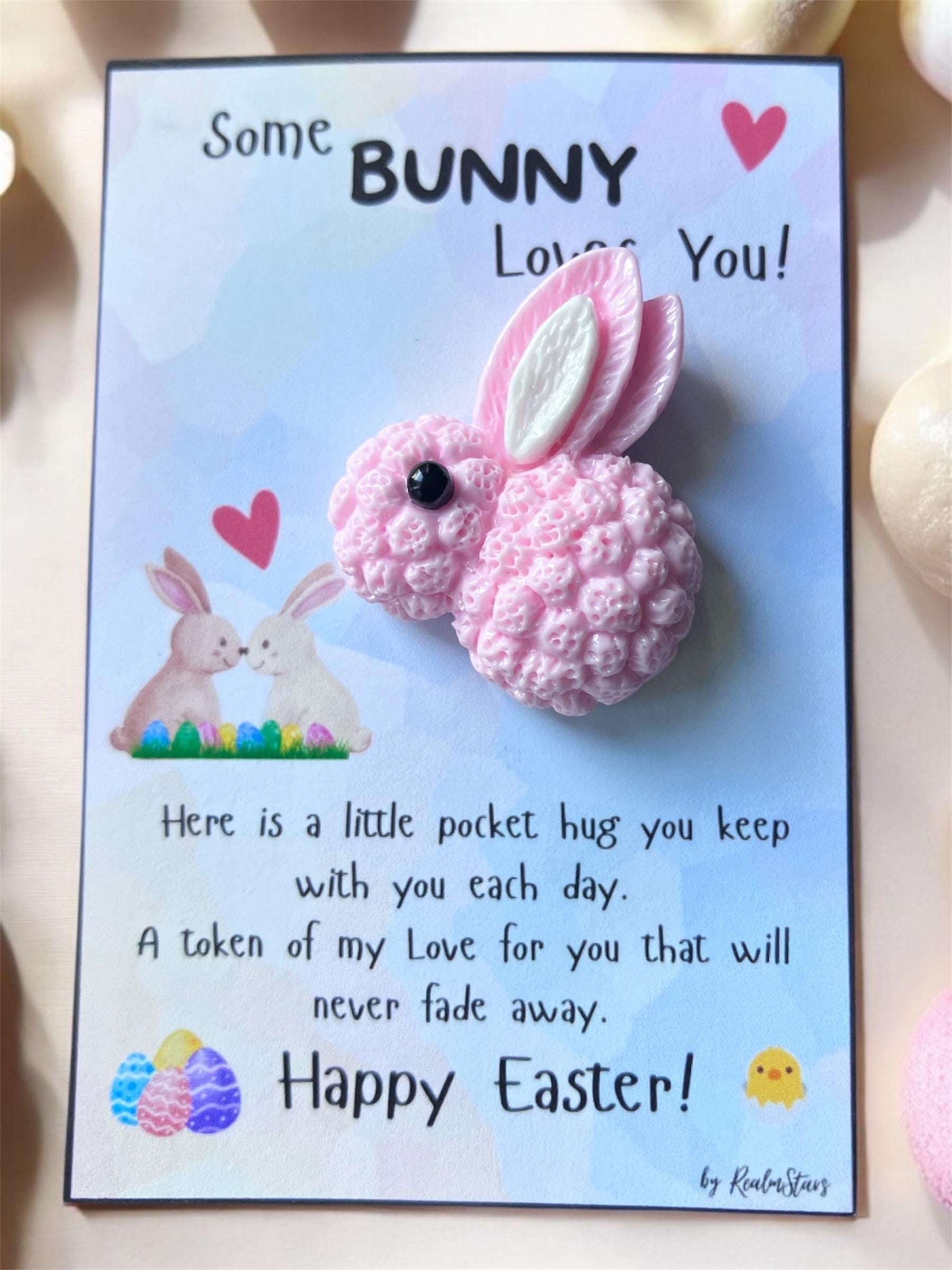 Pocket Hug | Bunny Love Token | Happy Easter | Heartfelt Keepsake ...