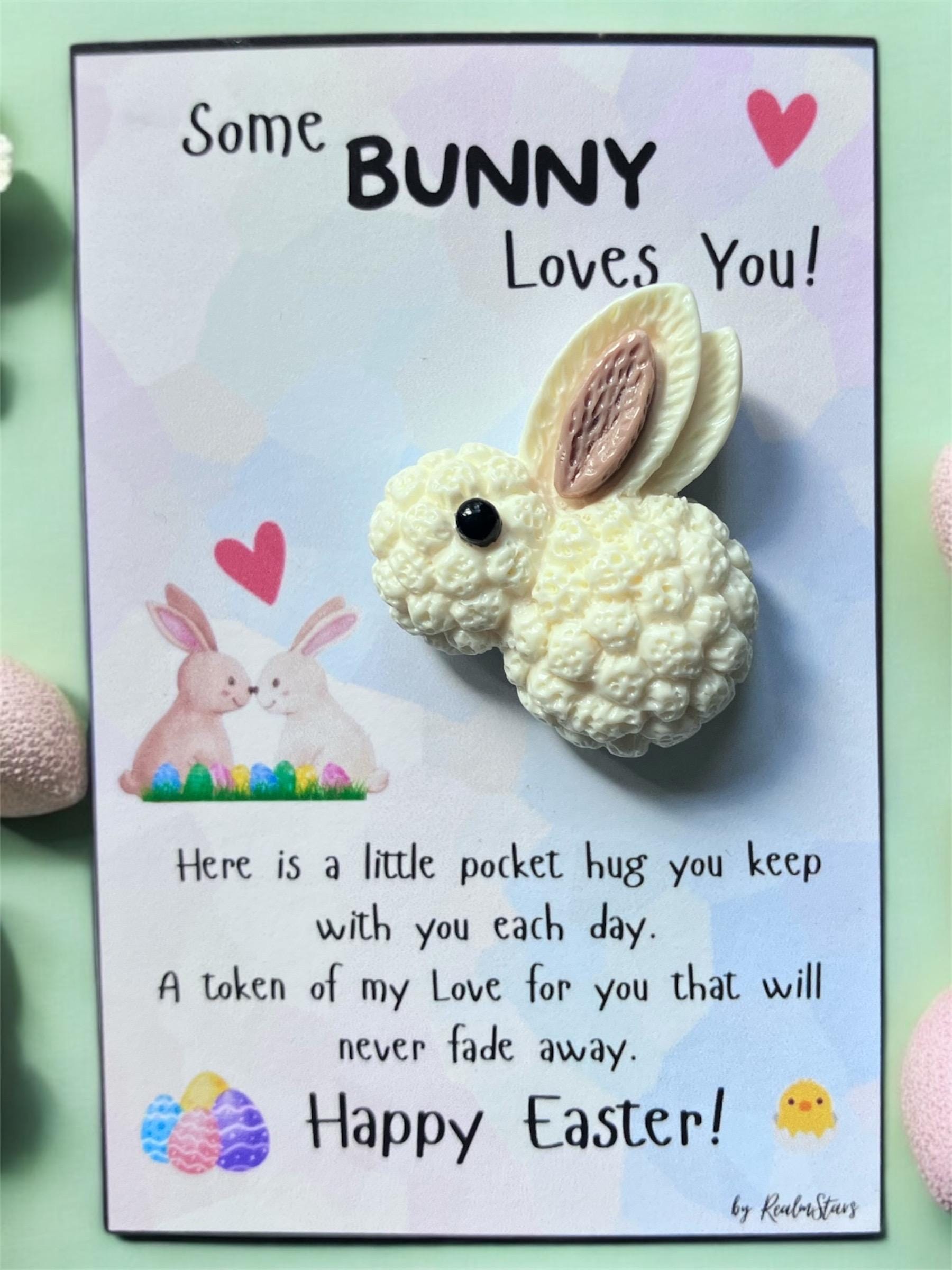 Pocket Hug | Bunny Love Token | Happy Easter | Heartfelt Keepsake ...