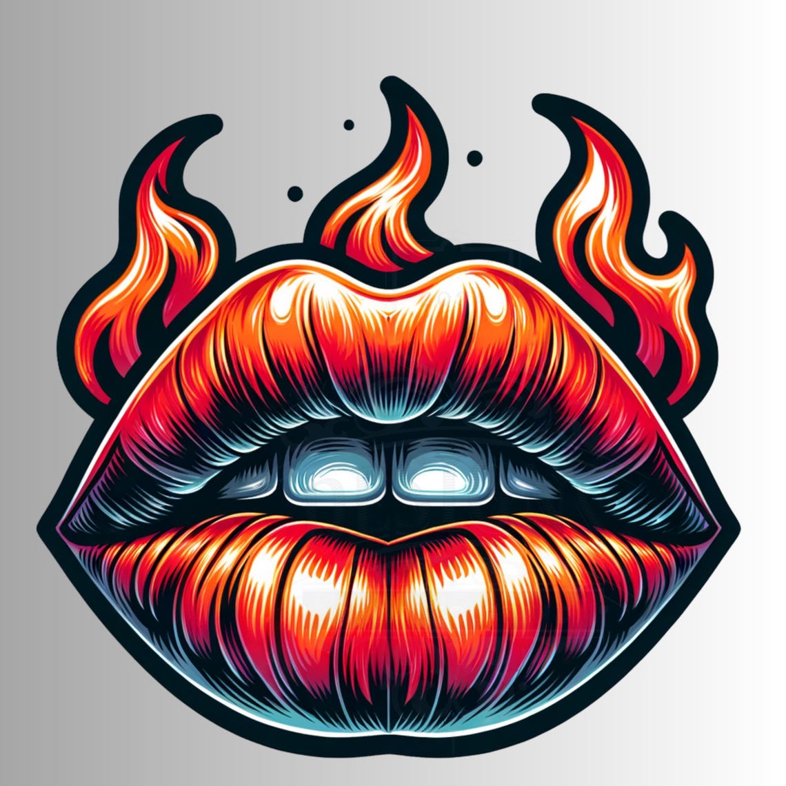 Fire Lips Png, Kiss Cherry Png, Hearts and Kisses Png, Valentine Png ...