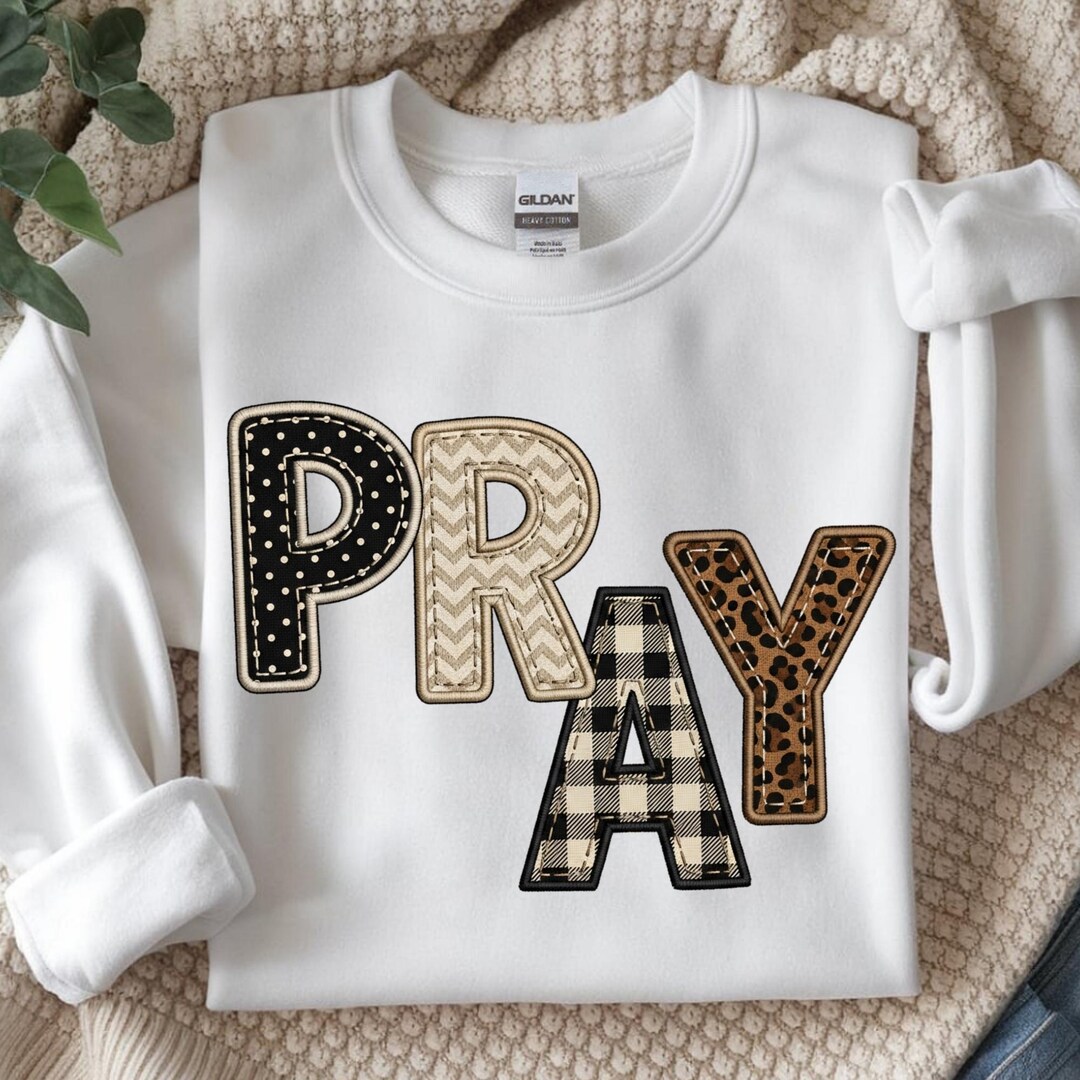 Pray PNG Digital Download, Neutral Faith Word Art Illustration Design ...