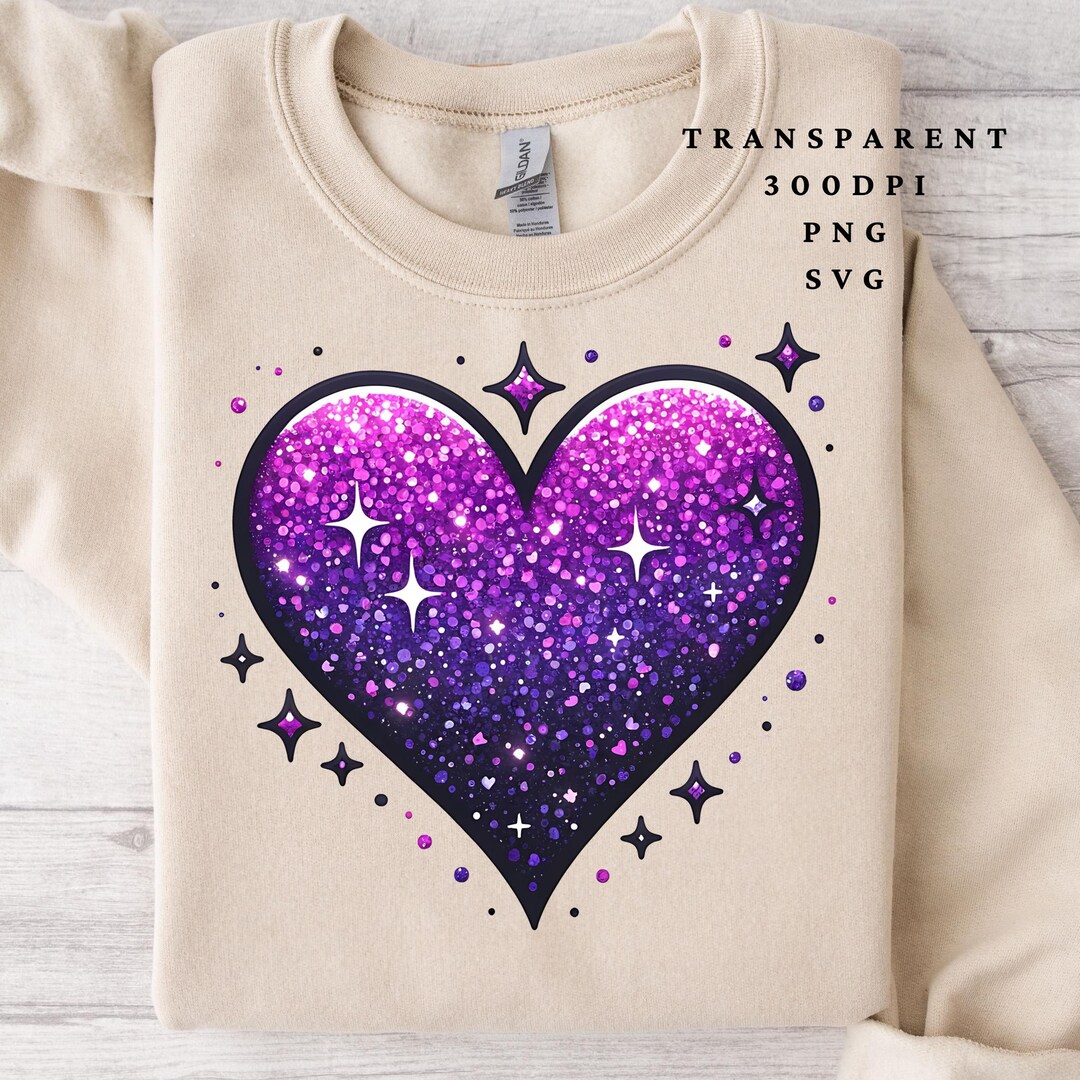 Purple Heart Png, Gift for Her, Heart Png, Cute Heart Png, Love Png ...