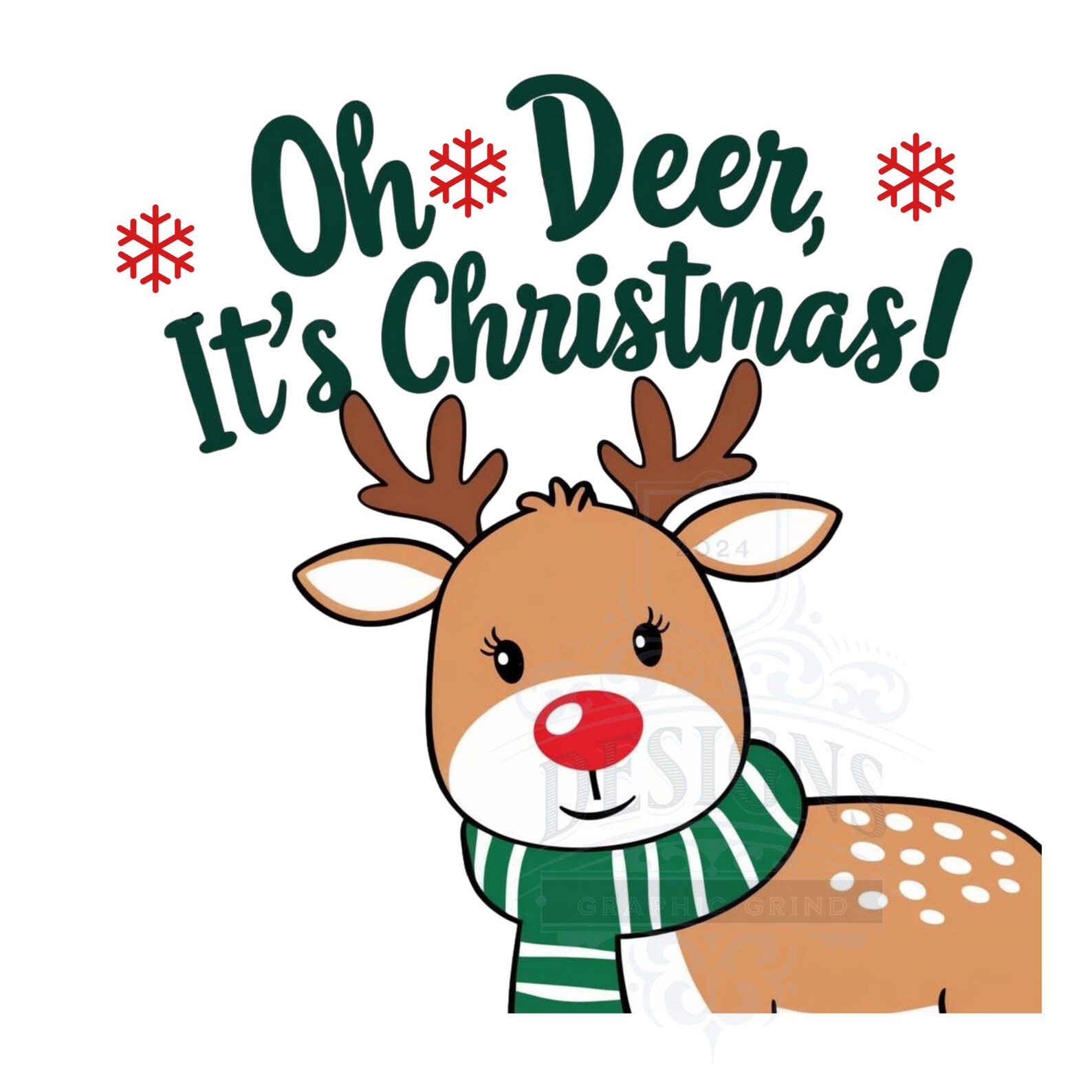 Oh Deer Its Christmas PNG Perfect Digital Design for Shirts ...