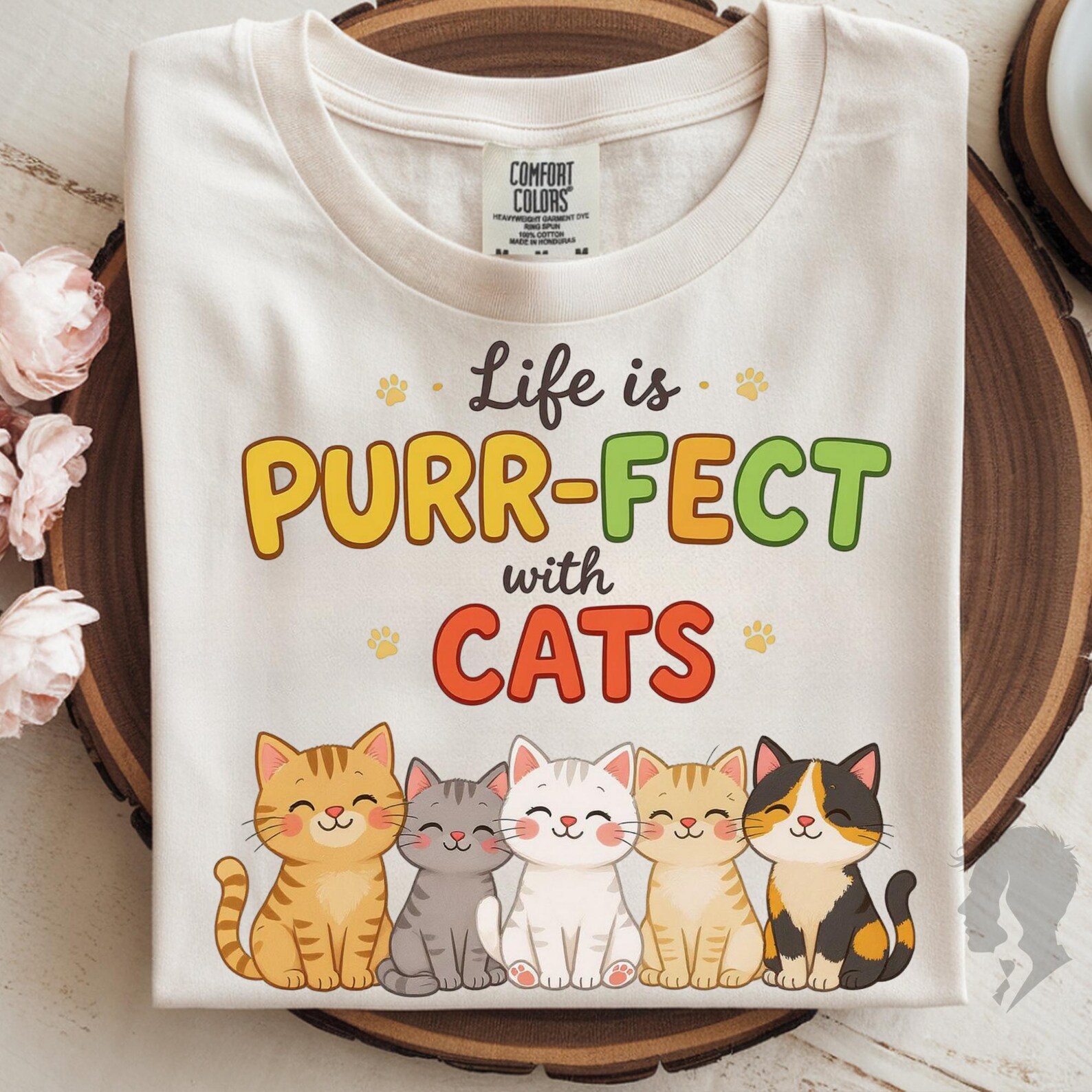 Purr-fect With Cats PNG, Cat Lover Sublimation Design, Printable Pet ...