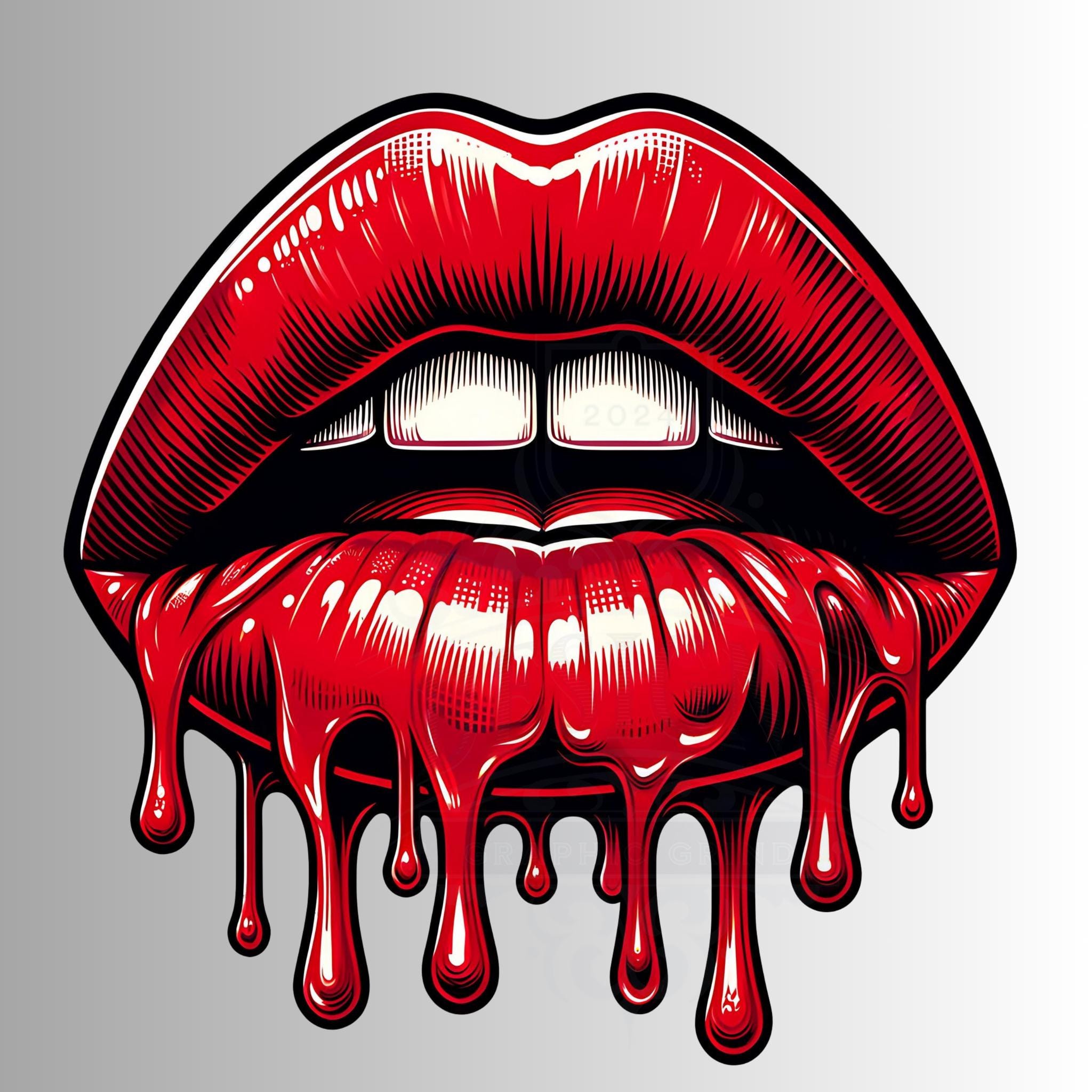 Red Dripping Lips Png, Kiss Cherry Png, Hearts and Kisses Png ...