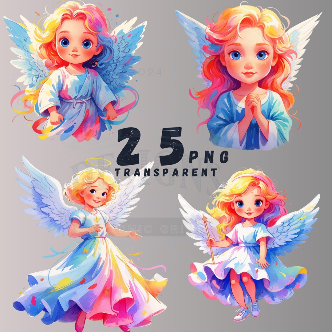 25 Angel Christmas Clipart High-quality PNG, Cute Christmas Ange ...