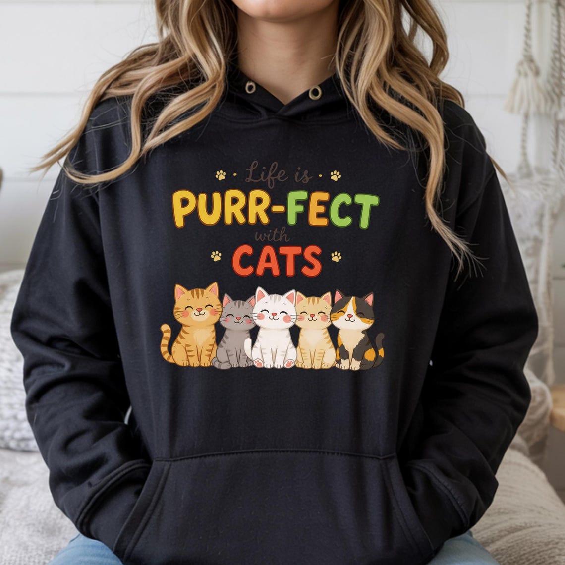 Purr-fect With Cats PNG, Cat Lover Sublimation Design, Printable Pet ...