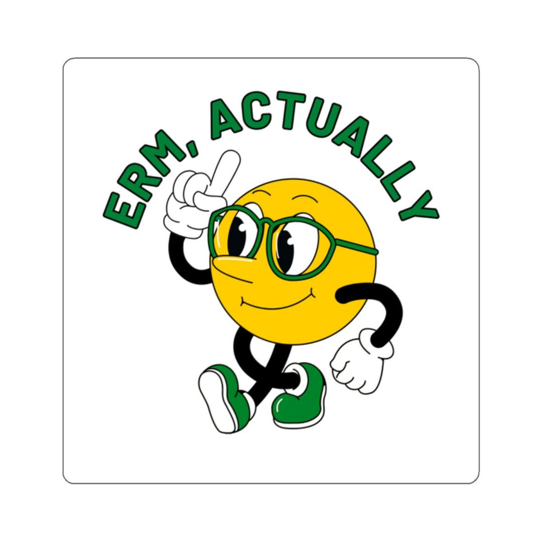 Erm, Actually Nerd Meme Funny Sticker - Etsy
