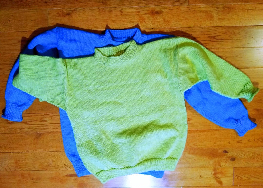 Mid- Gauge Knitting Machine Pattern LK150. DK Crew Neck Pullover With ...