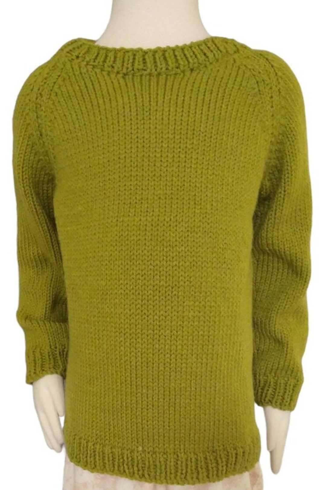 Mid Gauge Knitting Machine Pattern. Worsted Weight Classic Round Neck ...