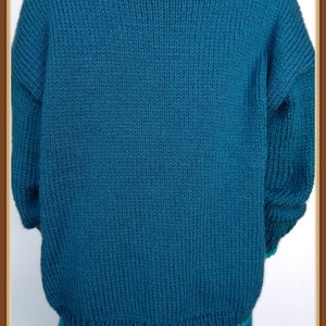Mid Gauge Knitting Machine Pattern. Classic DK Drop Sleeve Round Neck ...