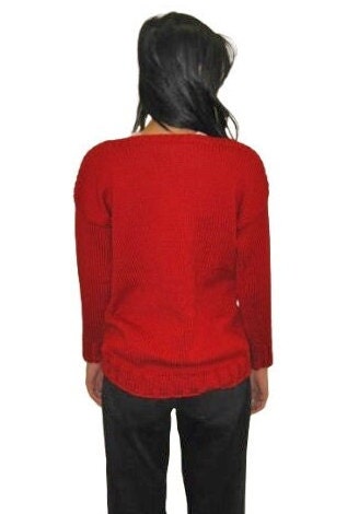 Mid- Gauge Knitting Machine Pattern. Worsted Weight Boat Neck Pullover ...