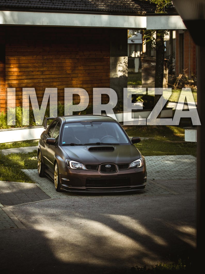 Subaru Impreza WRX STI / Poster or Wallpaper / High Resolution - Etsy