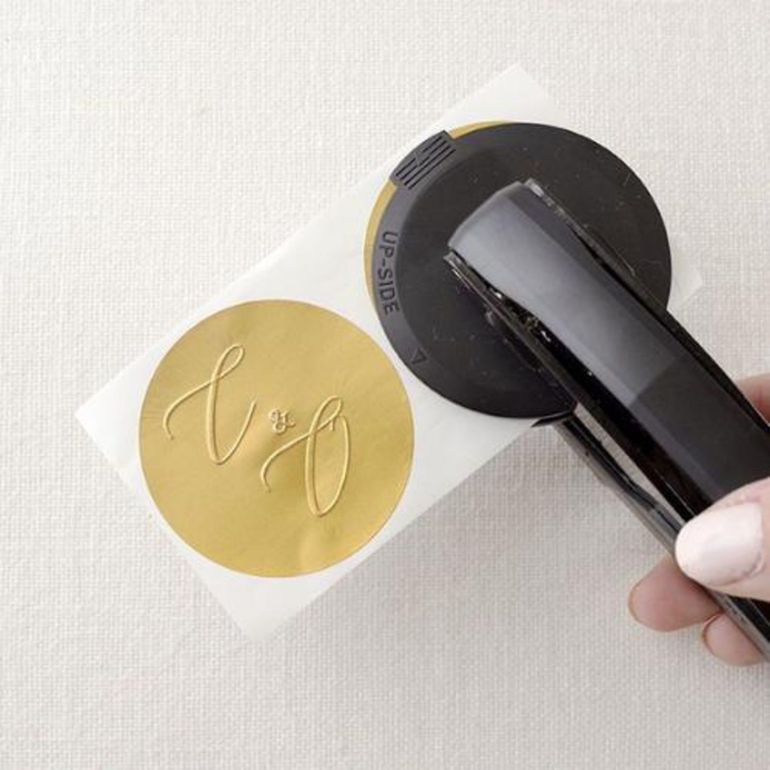 Gold and Silver Embossing Wafers for Invitations & Envelopes, Foil Seals for Embossers - Etsy