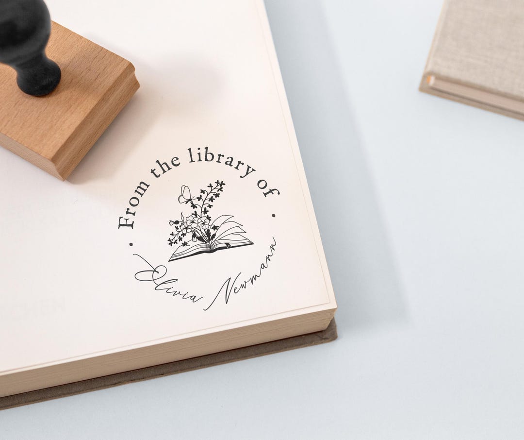 Custom Library Book Stamp, Personalized Embosser - Etsy