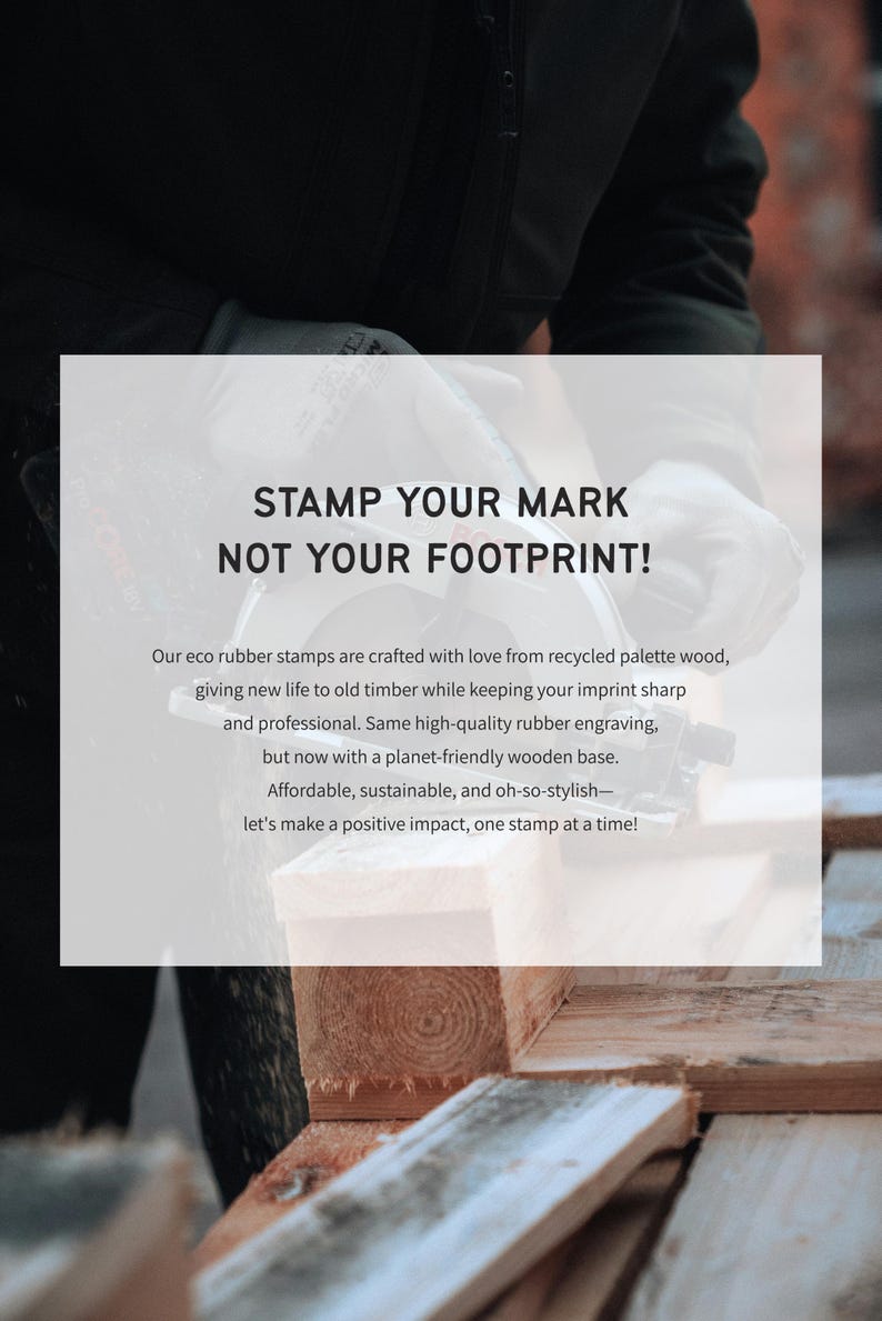 Custom Eco Rubber Logo Stamp - Personalised Sustainable Business Stamp ...