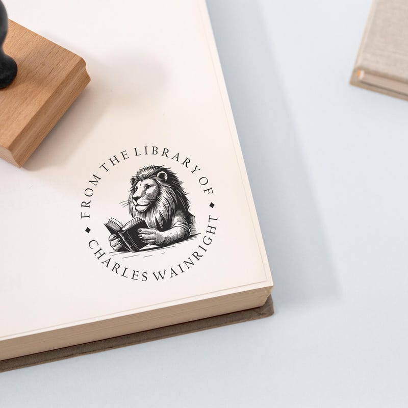 Library Lion - Etsy