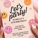 Smiley Birthday Party Invitation | Editable Template | Digital Download ...