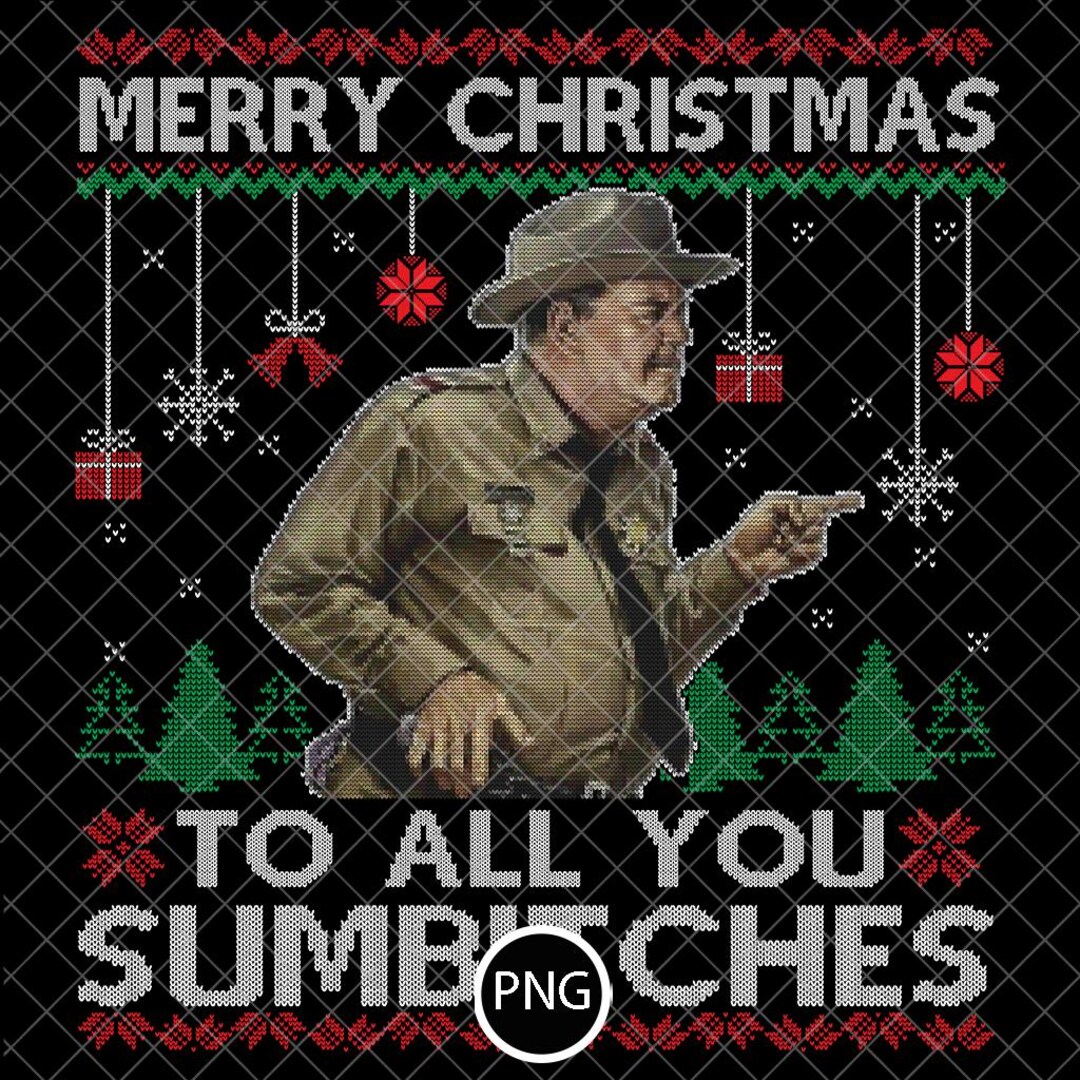 Smokey and the Bandit PNG, Sheriff Buford T Justice, Merry Christmas ...