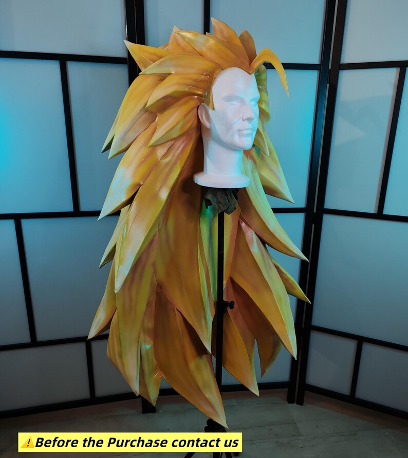 Dragonball Z Goku Wig SSJ3 Foam Wig - Etsy