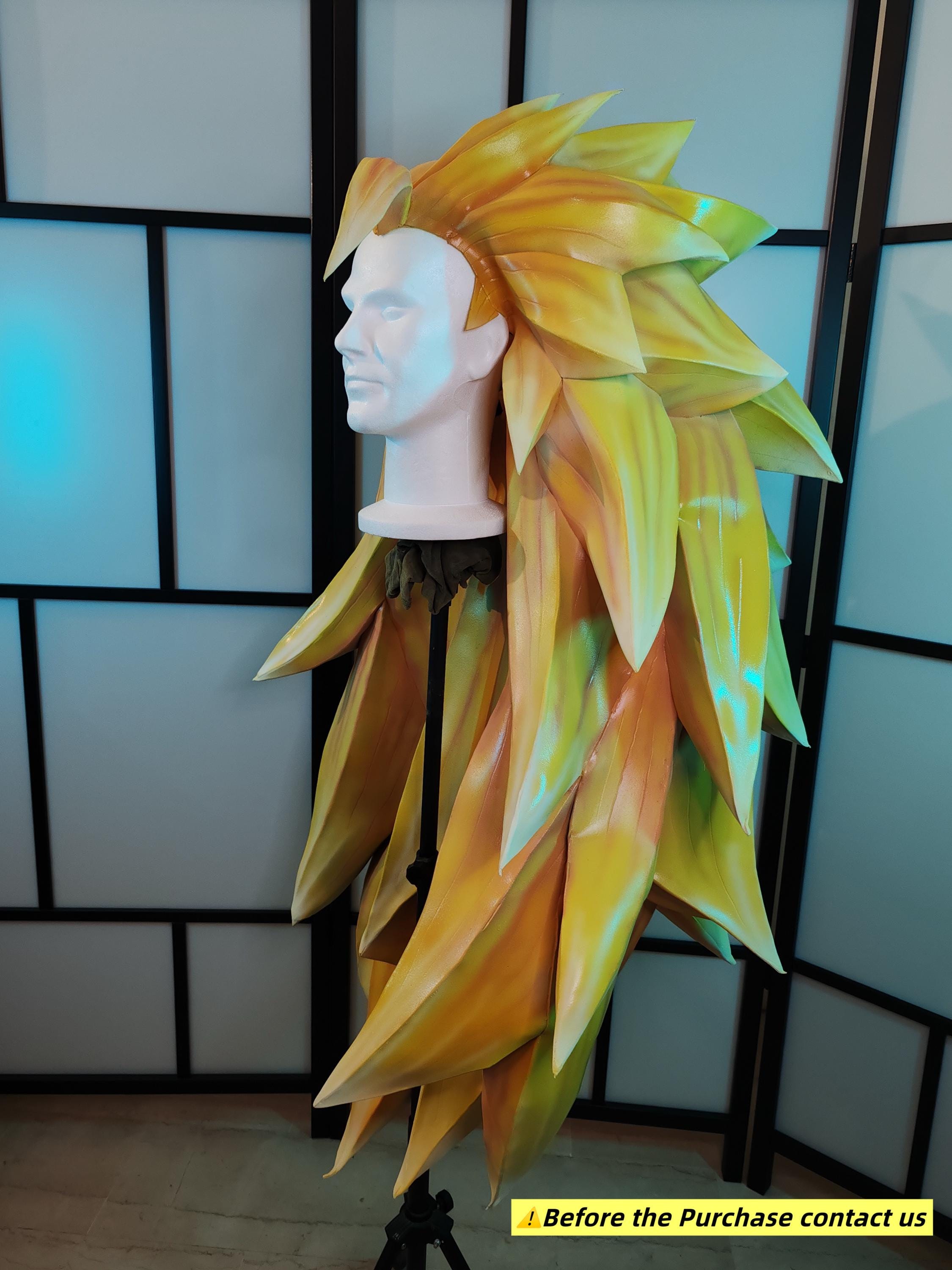 Dragonball Z Goku Wig SSJ3 Foam Wig - Etsy