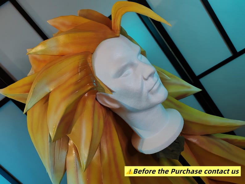 Dragonball Z Goku Wig SSJ3 Foam Wig - Etsy