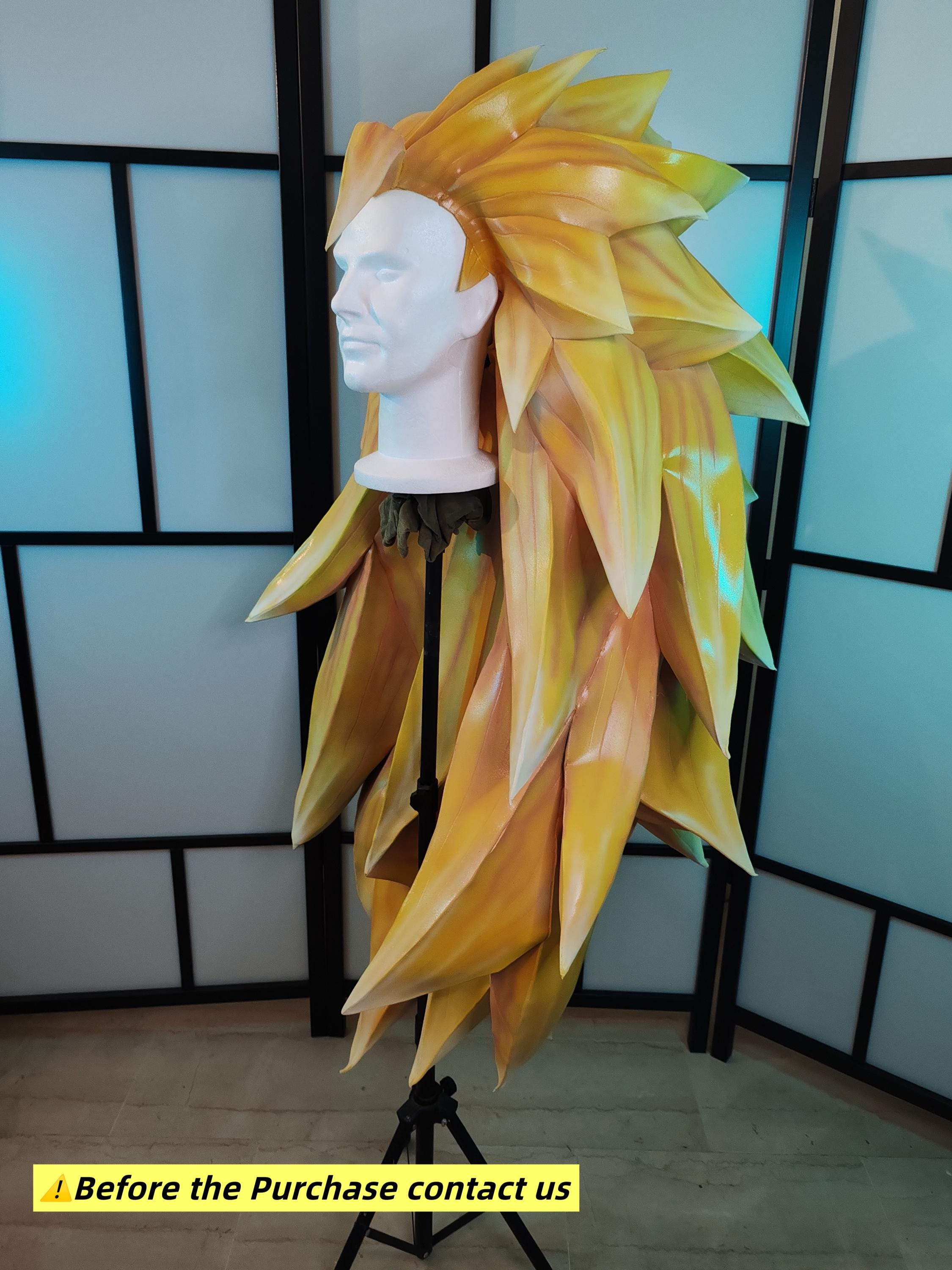 Dragonball Z Goku Wig SSJ3 Foam Wig - Etsy