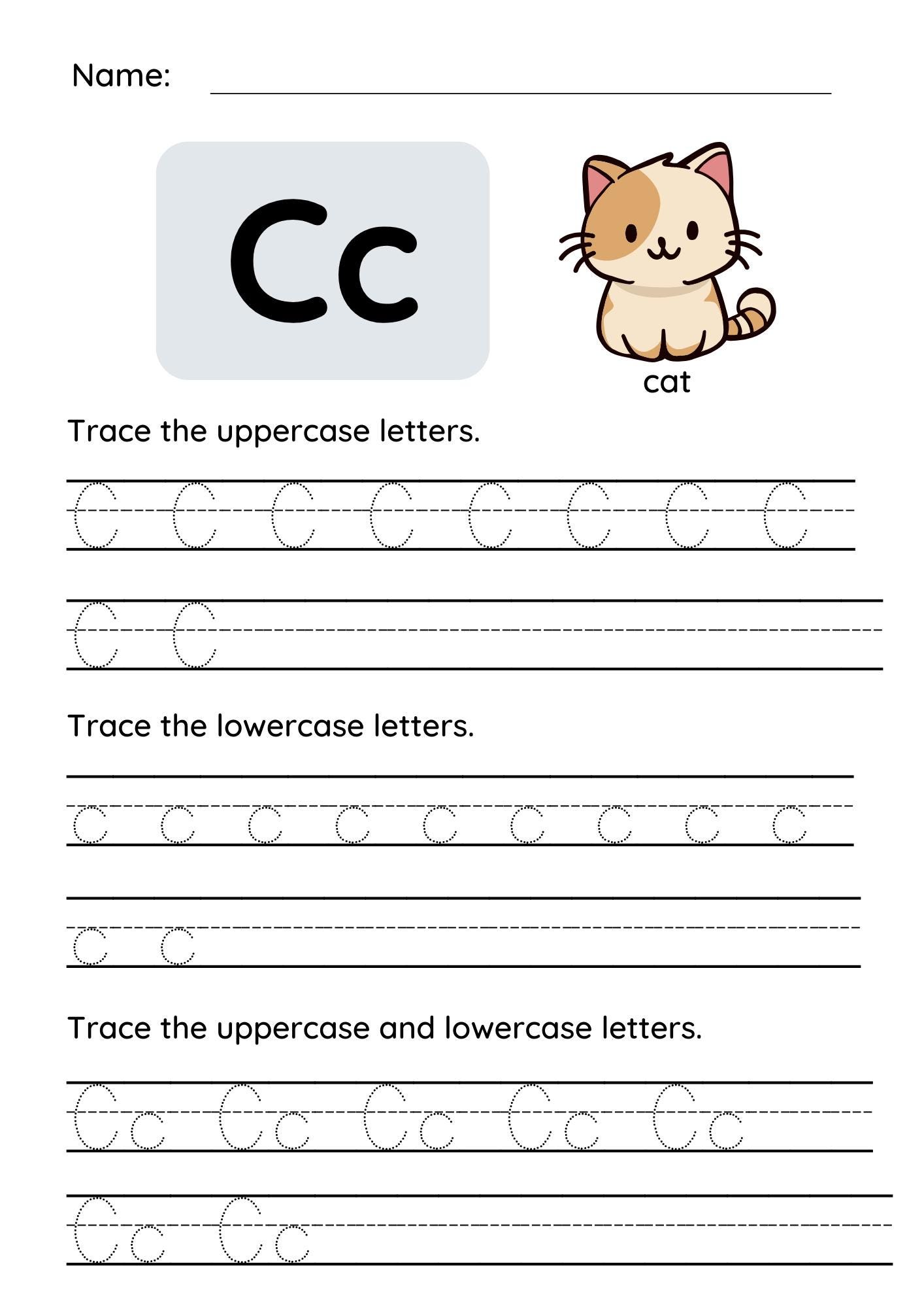 Adorable Animal Alphabet Letter Tracing Worksheets A to Z Printable ...