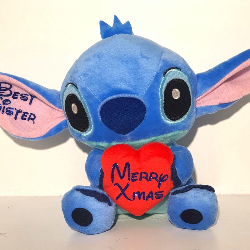Stitch Christmas Plushie - Etsy UK
