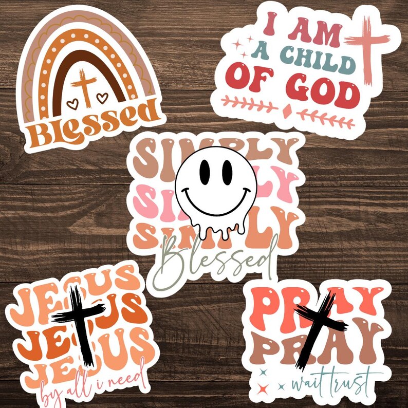 Faith Based Sticker Pack of 20, Bible Verses, Inspirational Christian ...