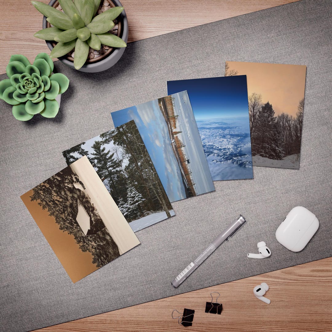Winter Scene Greeting Cards, Blank Inside, 5-pack, Original Photos of ...