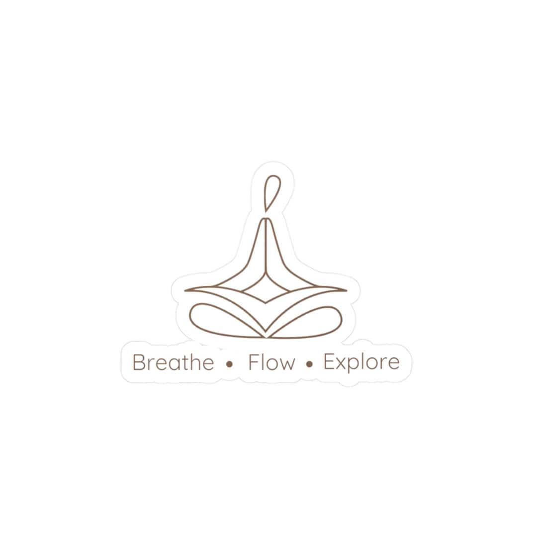 Breathe-flow-explore Sticker, Vinyl Decal for Laptop, Water Bottle, Car ...