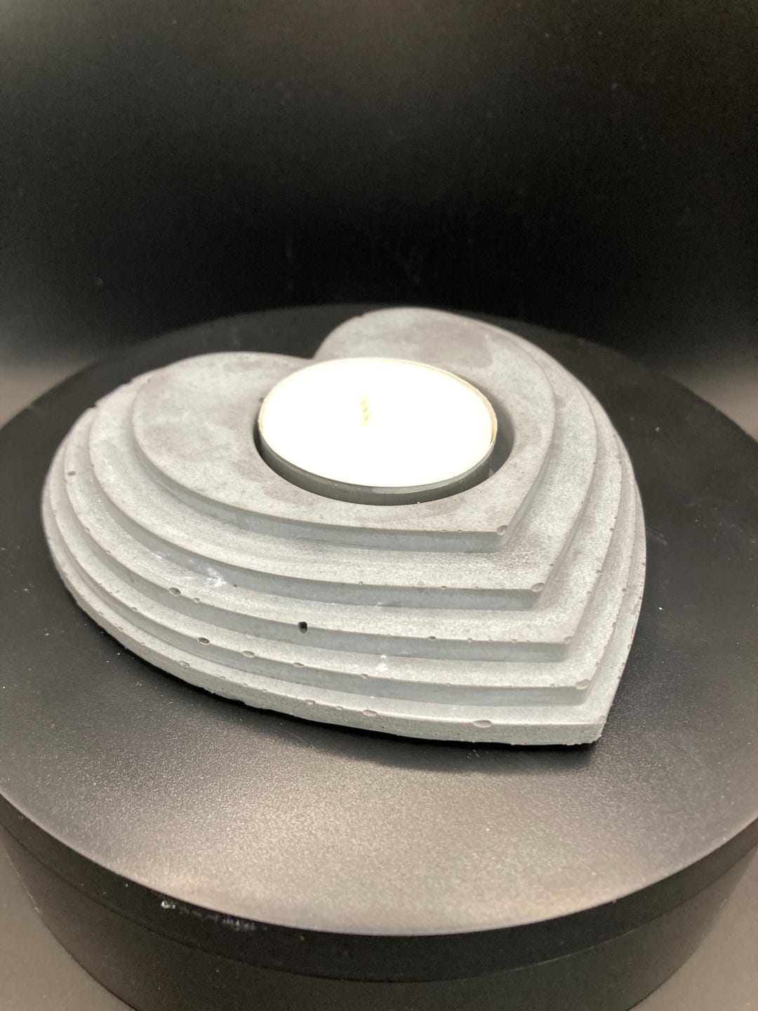 Custom Cute Heart Shaped Tealight Holder Concrete - Etsy