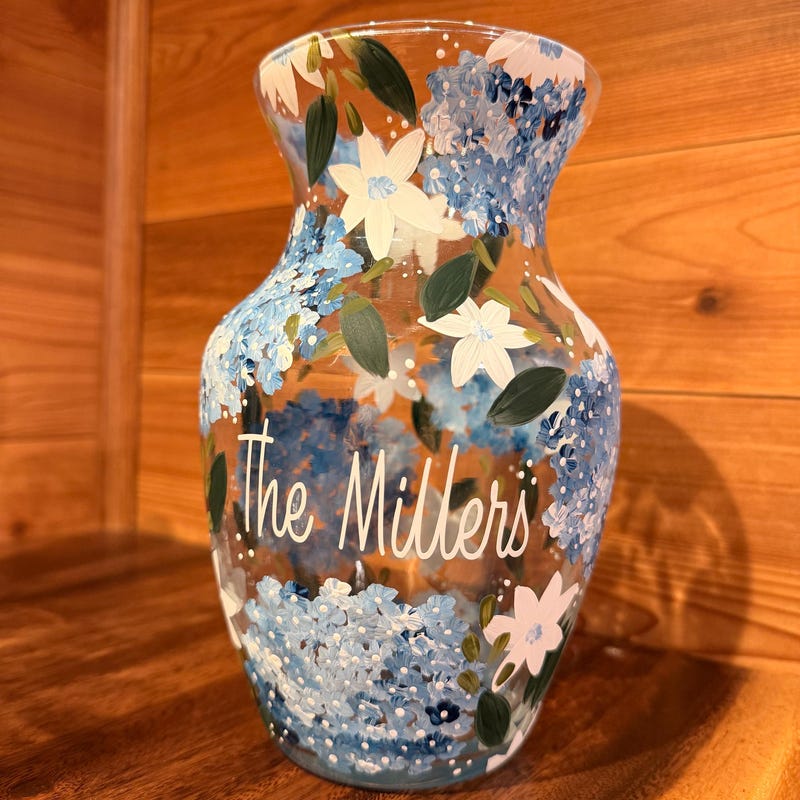 Handpainted Wedding Vase - Etsy