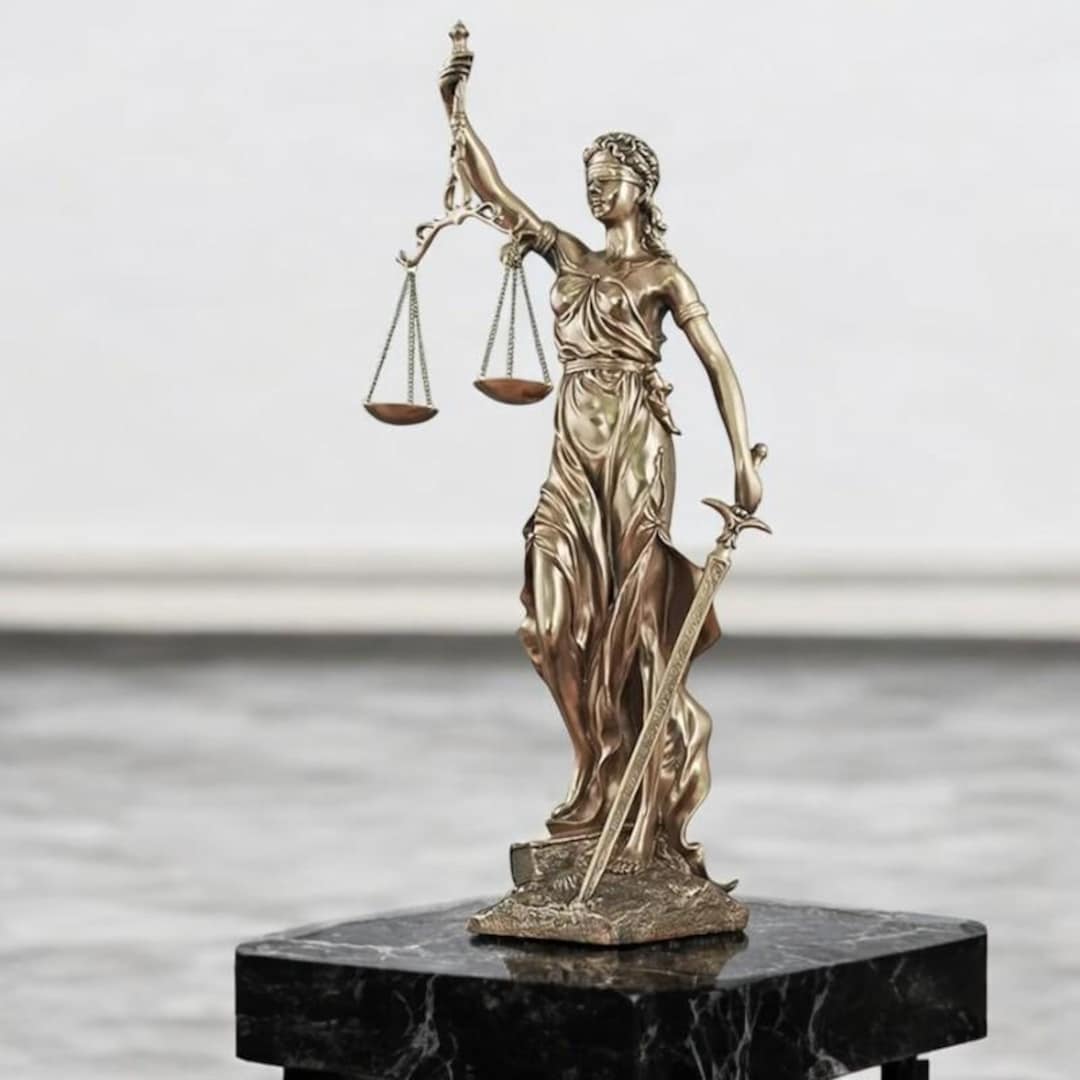 Lady Justice Sculpture Figurine Justitia Statue for Lawyer or Judge ...