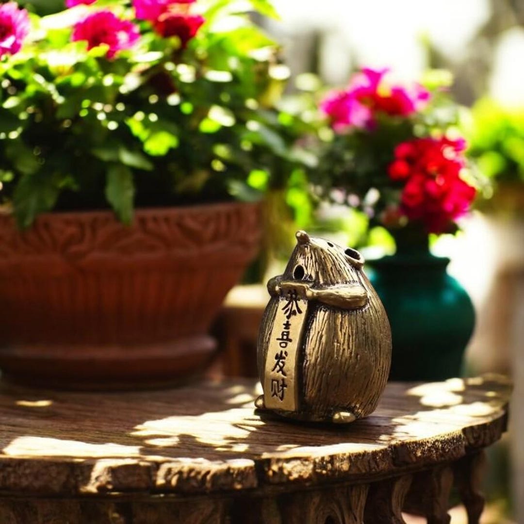 Pure Brass Retro Fortune Rat Statue Antique Copper Rat Ornament for ...